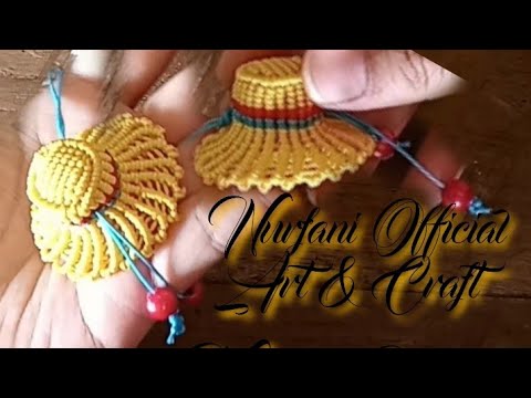 2) tutorial macrame gantungan kunci bentuk topi dari tali 👒 gantungan ...
