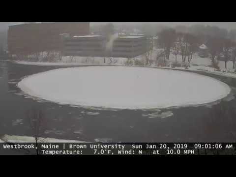 Westbrook Ice Disk Time-lapse January 20, 2019 - YouTube