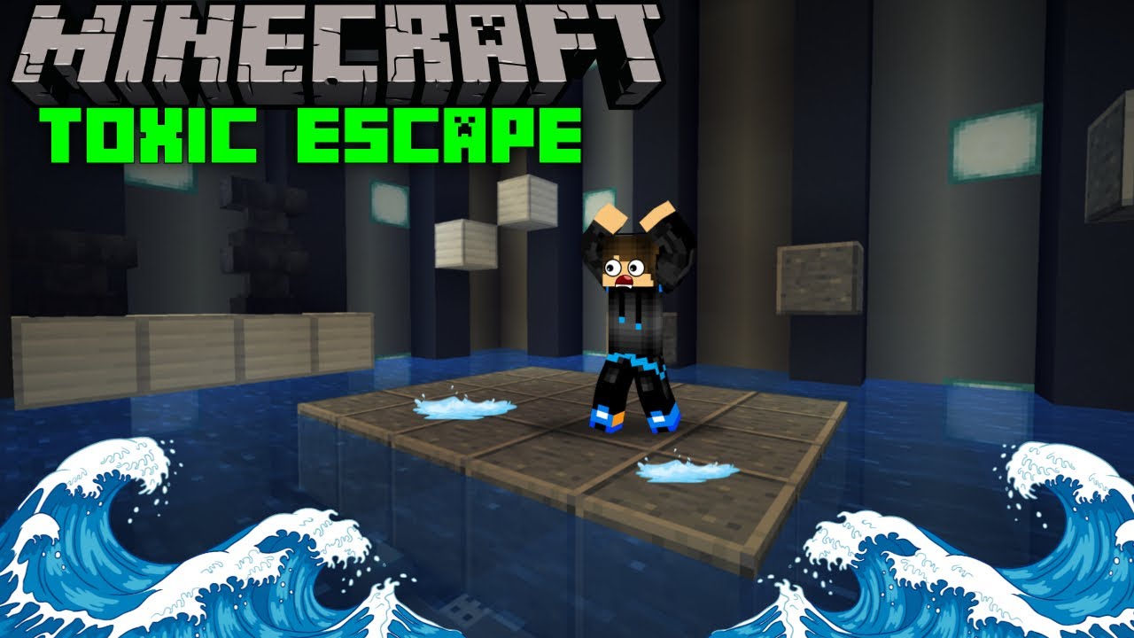 Escaping the TOXIC WATER in Minecraft! - YouTube