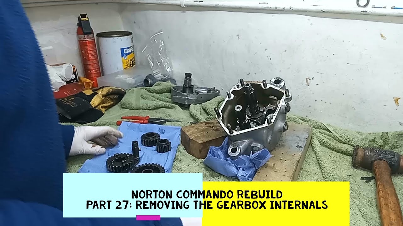 Norton Commando Engine Rebuild. Part 27: Removing the Gearbox Internals - YouTube