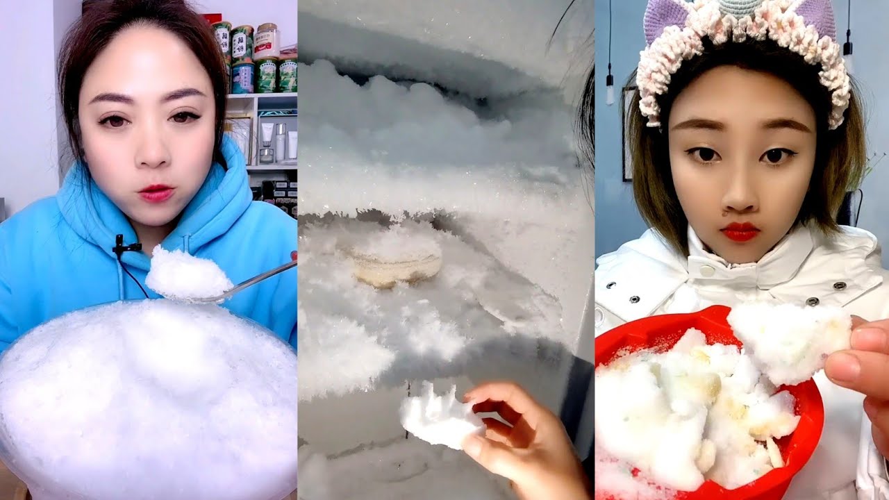 FREEZER FROST. ICE EATING. FREEZER FROST SCRAPING / WHITE ICE - YouTube