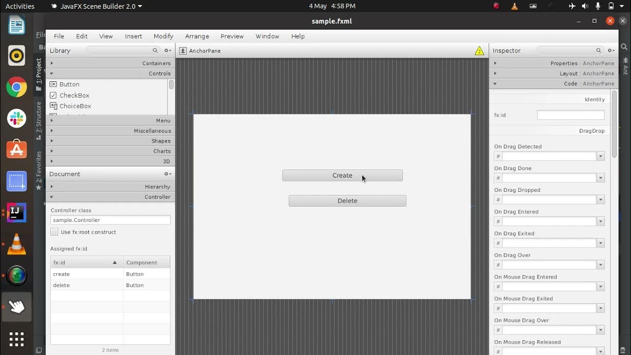 Create controller class and handle user events in javafx - YouTube