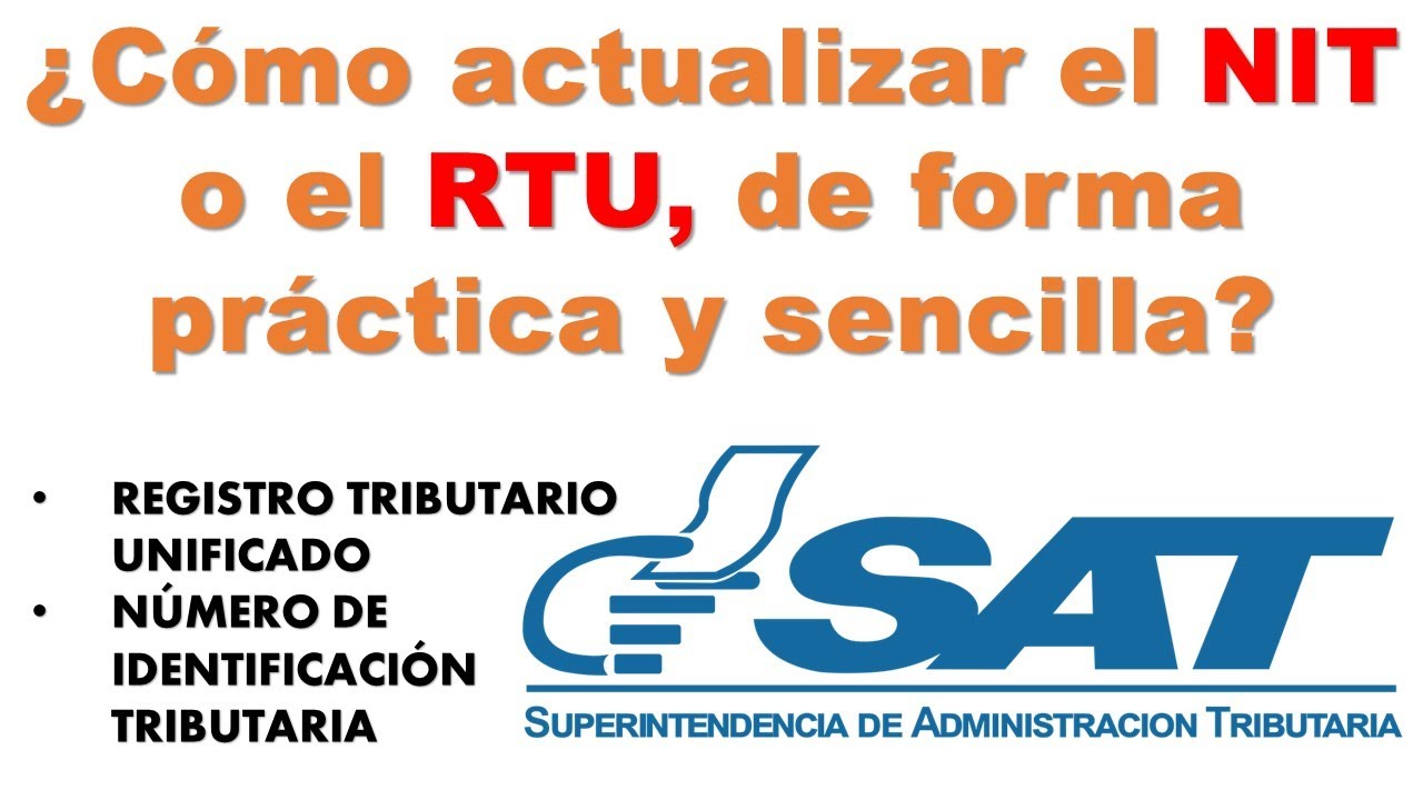 ¿Cómo actualizar el RTU o NIT de forma práctica y sencilla? Impresión ...