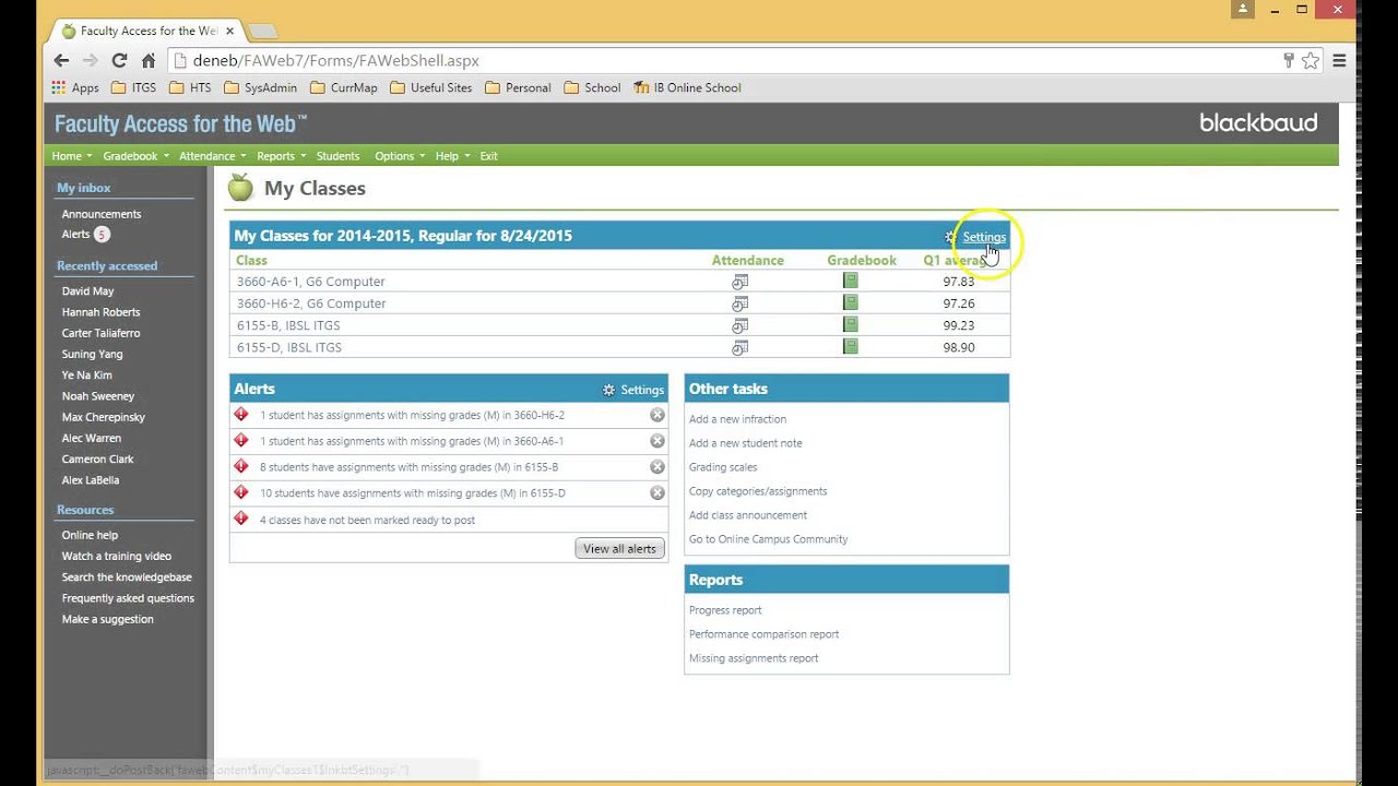 How to change the academic year in FAWeb - YouTube