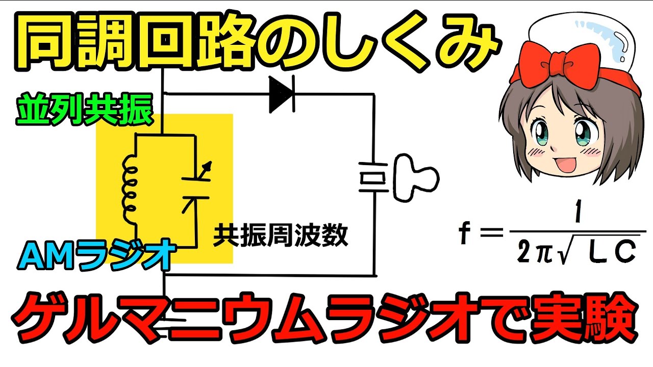 【ピコの電子工作】amラジオ同調回路のしくみ ゲルマニウムラジオで実験 共振回路 共振周波数 Youtube