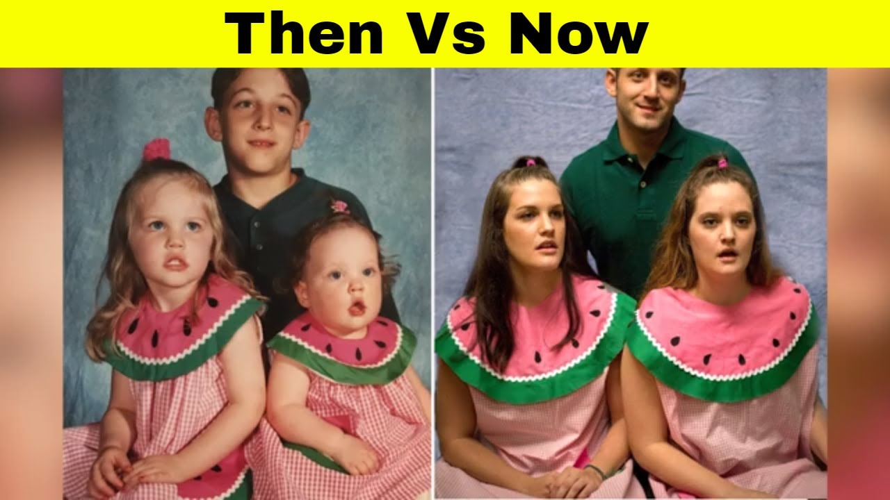 Families Who Hilariously Recreated Their Old Family Photos - YouTube
