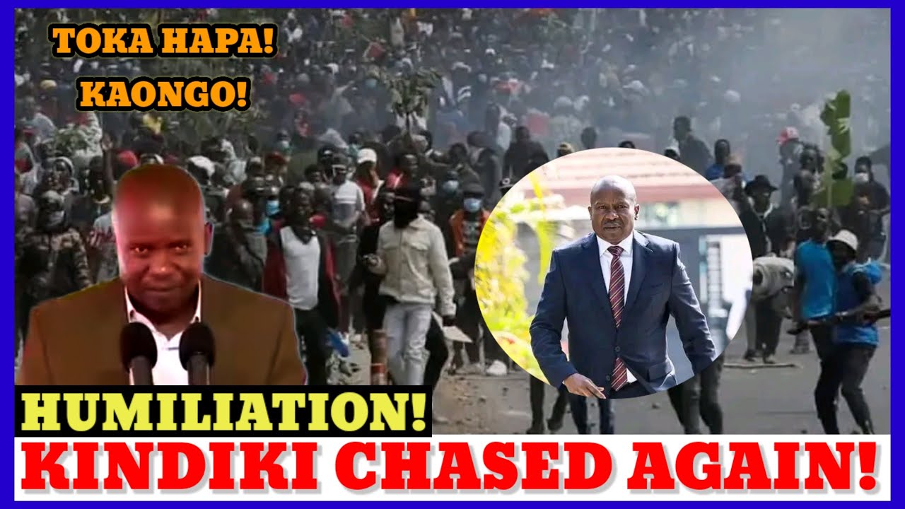 DP KITHURE KINDIKI FACES ROUGH AGAIN: HUMILIATED & CHASED BY 'ANGRY CROWD' IN NYERI - YouTube