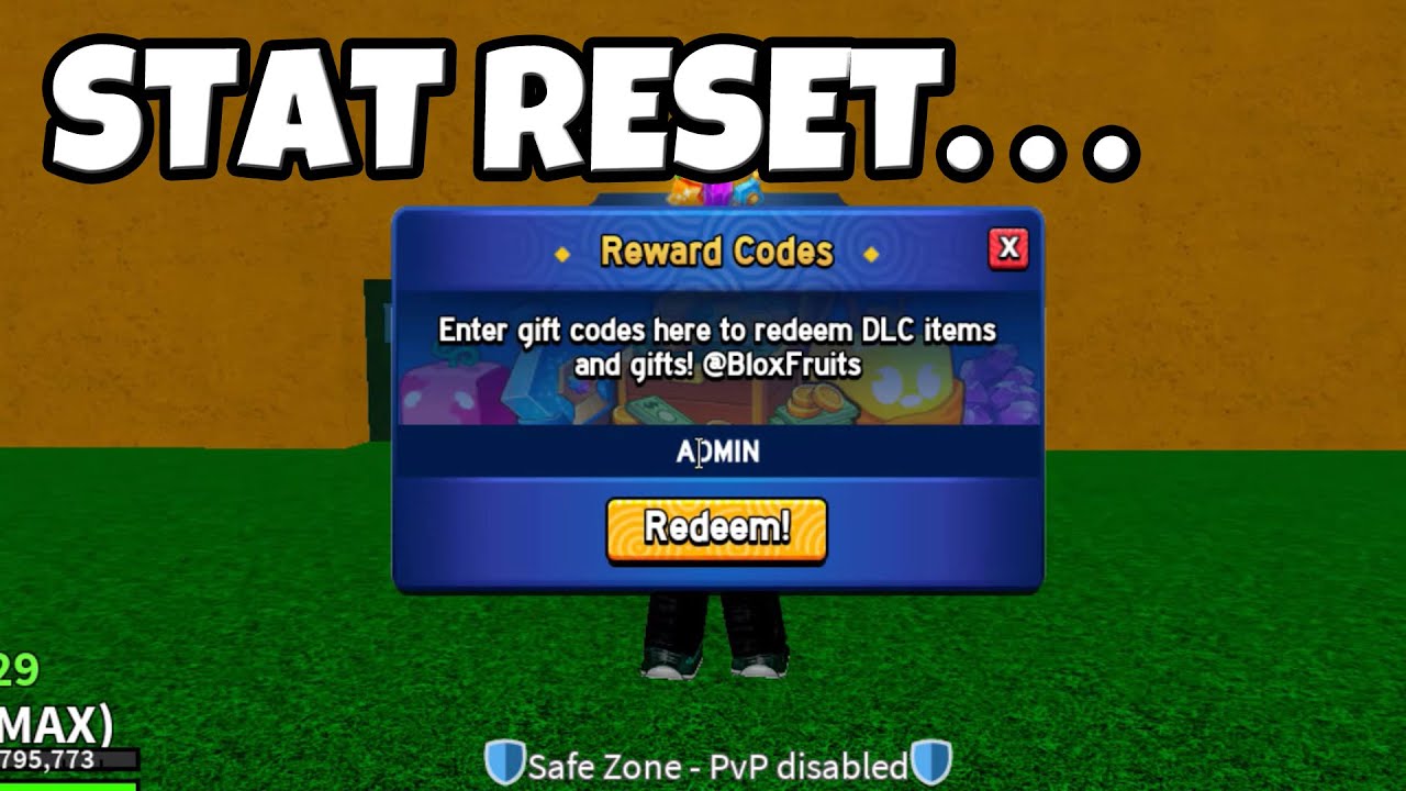 [NEW CODE] Stat Reset Blox Fruits 27/05/2024 - YouTube