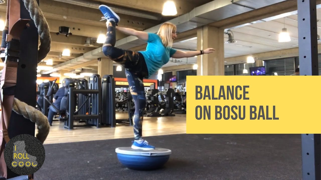 Trying balance on bosu ball - YouTube