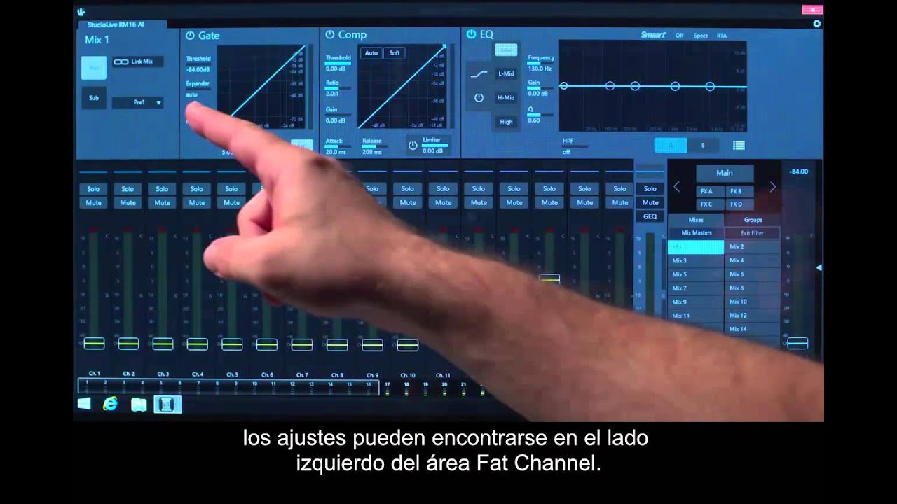 PreSonus UC Surface 1.3 - Mezclas auxiliares y subgrupos - subt español ...