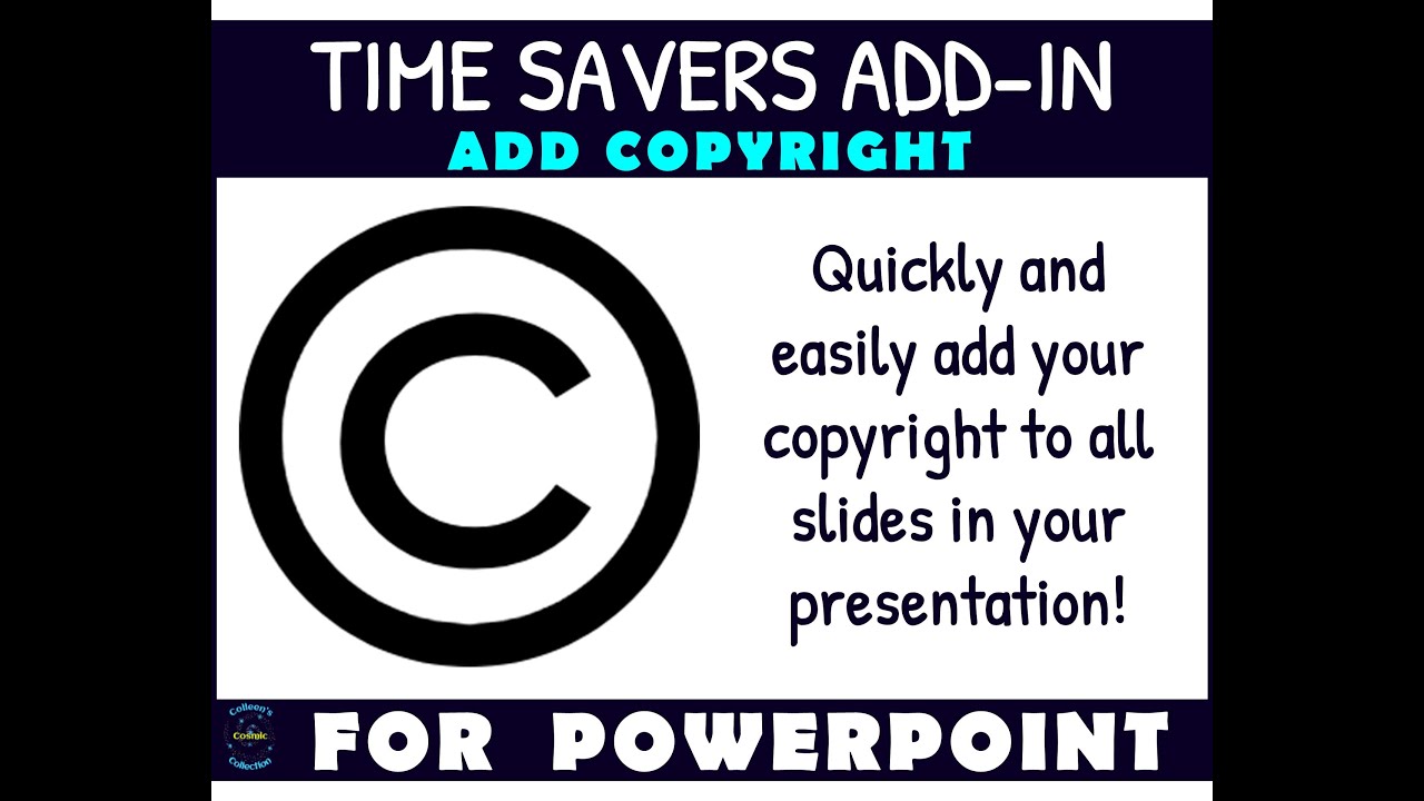 Add Copyright - Time Savers Add-in for PowerPoint Preview Video - YouTube