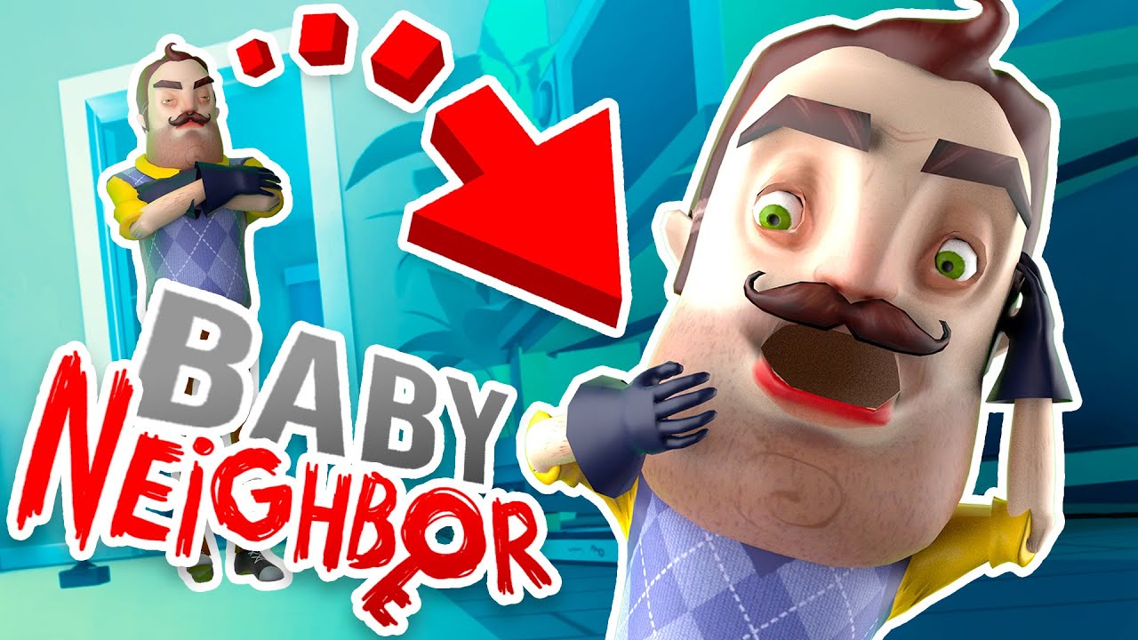 NEW Turning the NEIGHBOR into A BABY to ESCAPE!?!! (Baby Hands VR Hello ...