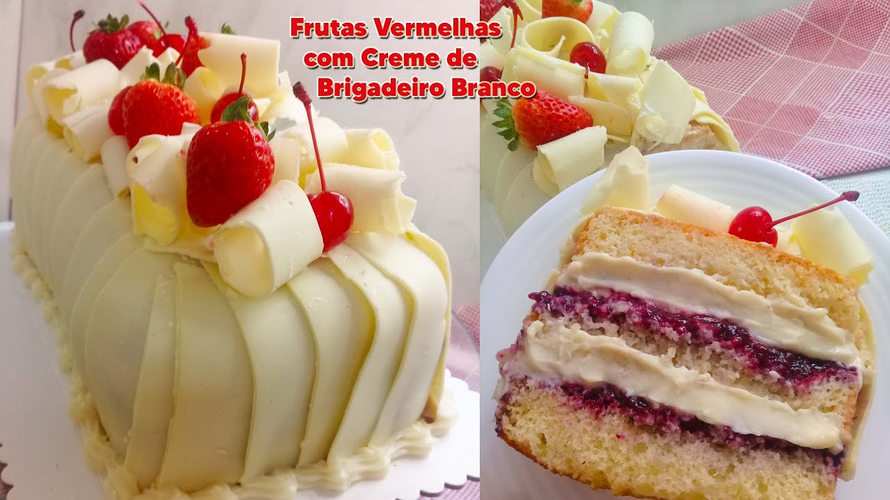 Esse Bolo de Frutas Vermelhas vai te conquistar! Massa fofinha e ...