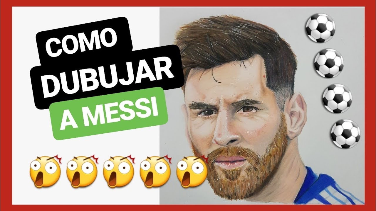 COMO DIBUJAR a MESSI paso a paso FACIL a lapiz 🔴 - YouTube