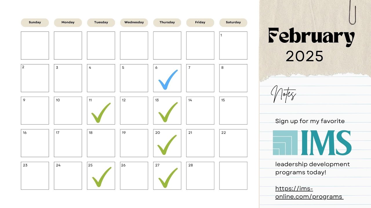 February 2025 - IMS Schedule - YouTube