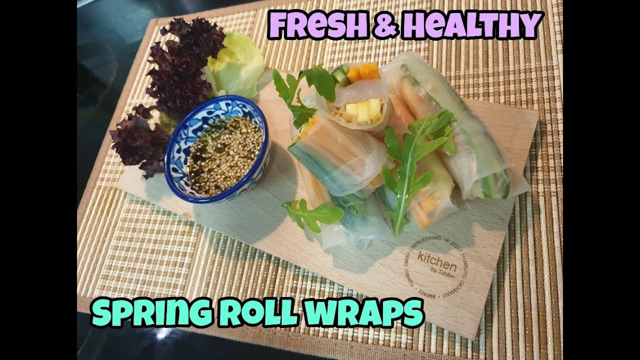 Fresh spring roll - rice paper wraps - YouTube