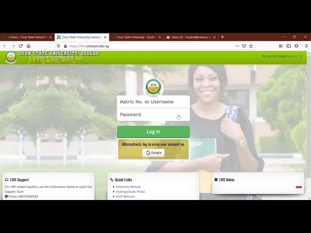 Osou Student Login Online Admission Webportalosouac OSUN STATE