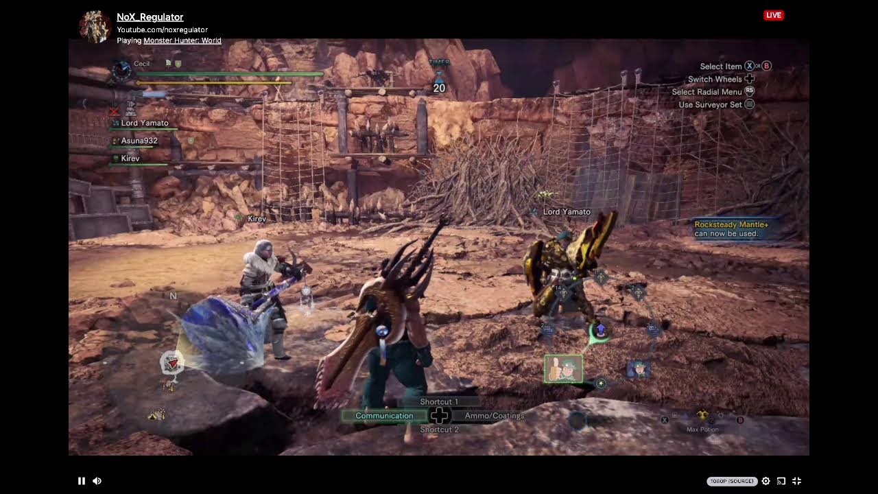 NoX Regulator's Broadcast Monster Hunter World - YouTube