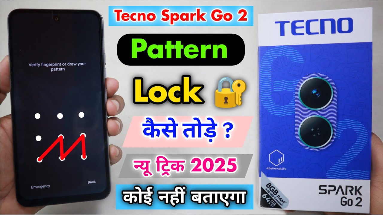 Tecno Spark Go 2 Pattern Lock Kaise Tode || Tecno Spark Go 2 Pattern ...