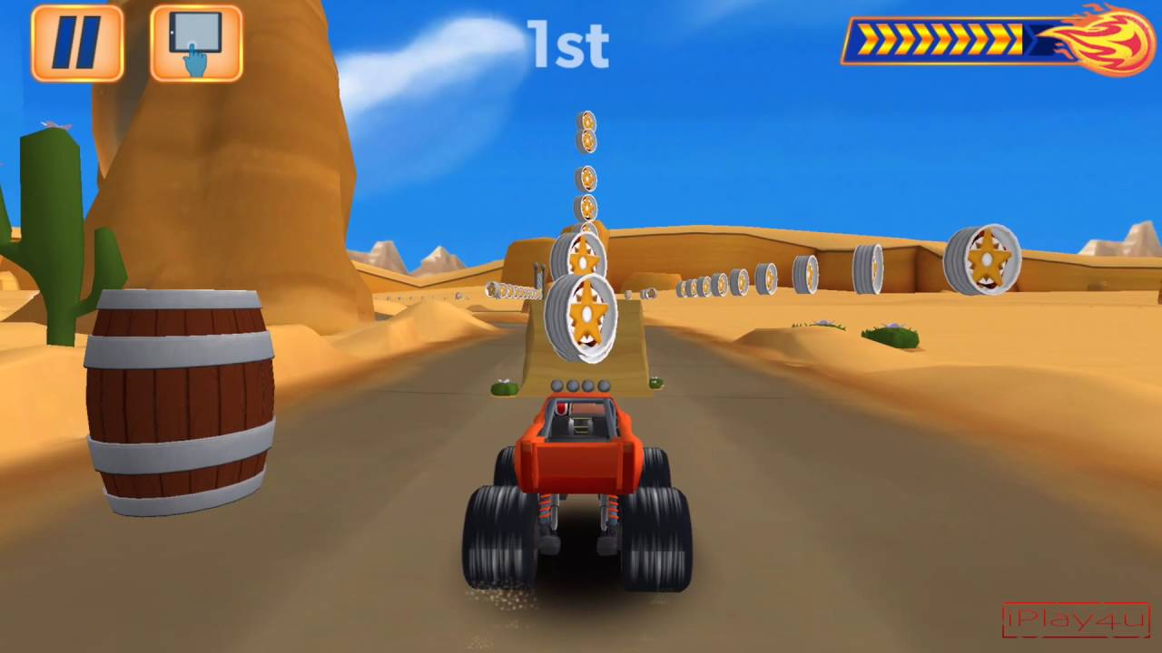 BLAZE AND THE MONSTER MACHINES | BADLANDS RACE STAGE - RACE 6 - YouTube