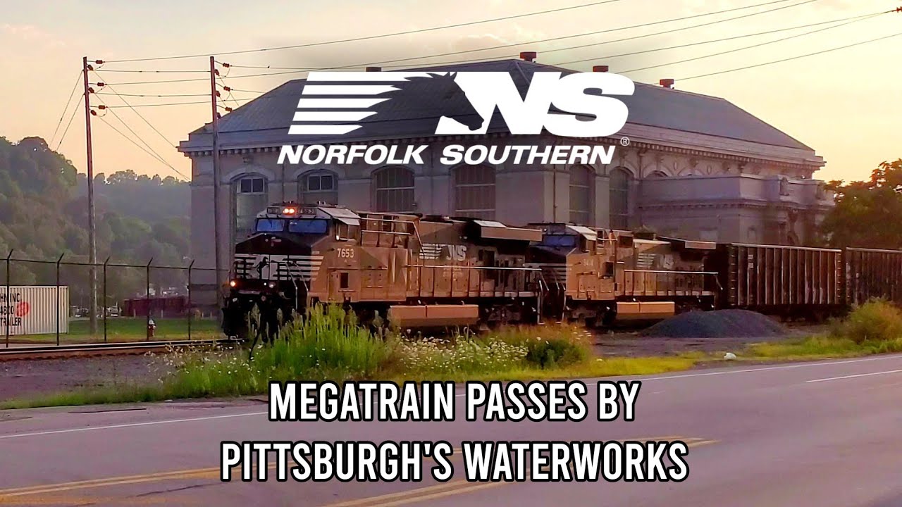 Megatrain Passes By Pittsburgh's Waterworks - Fox Chapel, PA - YouTube
