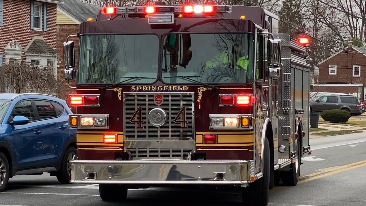 Springfield Fire Company Engine 44 Responding 3-16-21 - YouTube