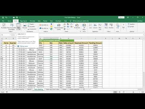 Table Adding with Pivot Table - Auto update Pivot Table - YouTube