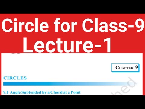 ||Circle for Class-9||Chapter-9||Exercise-9.1|| - YouTube