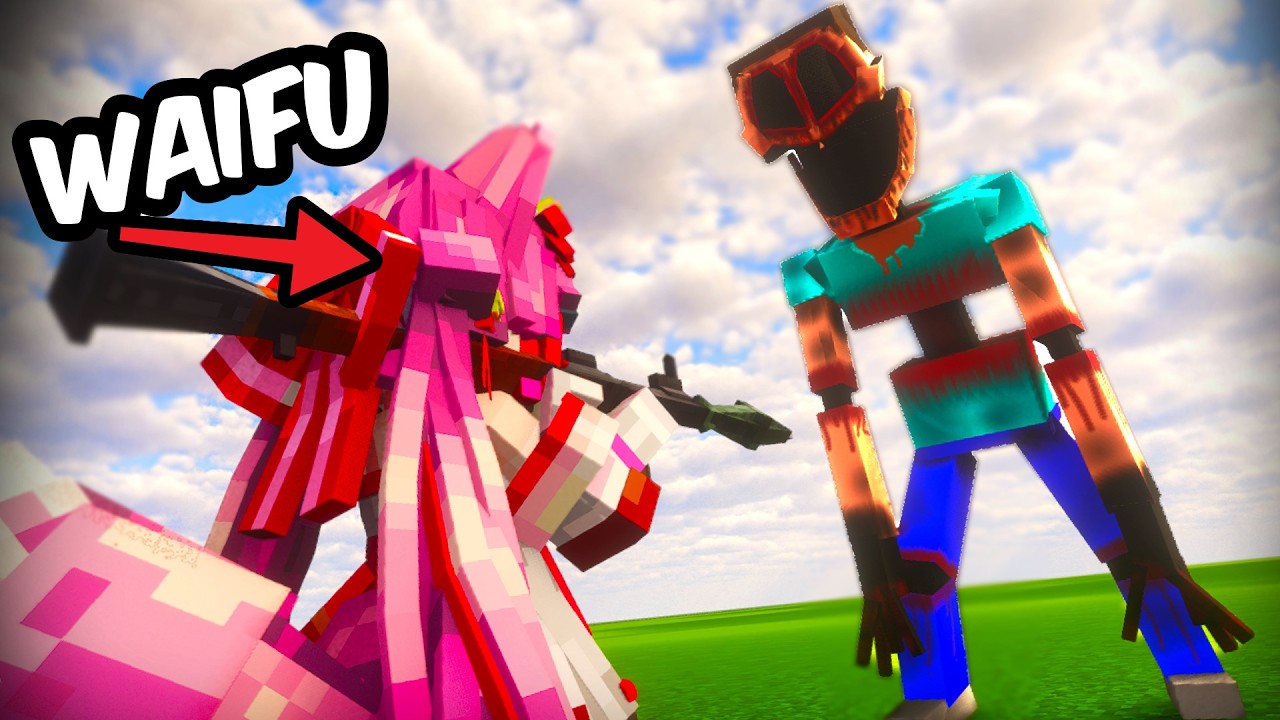 ¿Podrán 4 WAIFUS protegerme de 100 MODS de TERROR en Minecraft? - YouTube