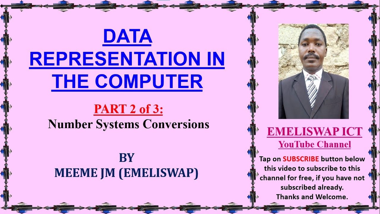 Data Representation In The Computer | Number Systems Conversion - Youtube
