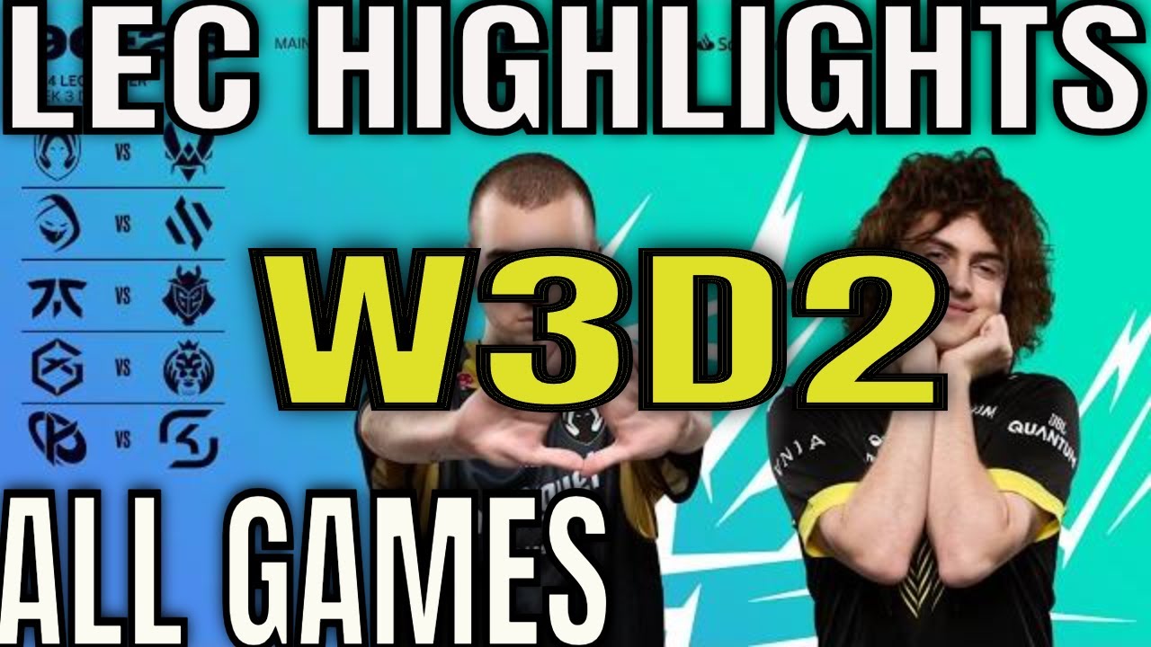LEC Highlights Week 3 Day 2 ALL GAMES | LEC Winter W3D2 - YouTube