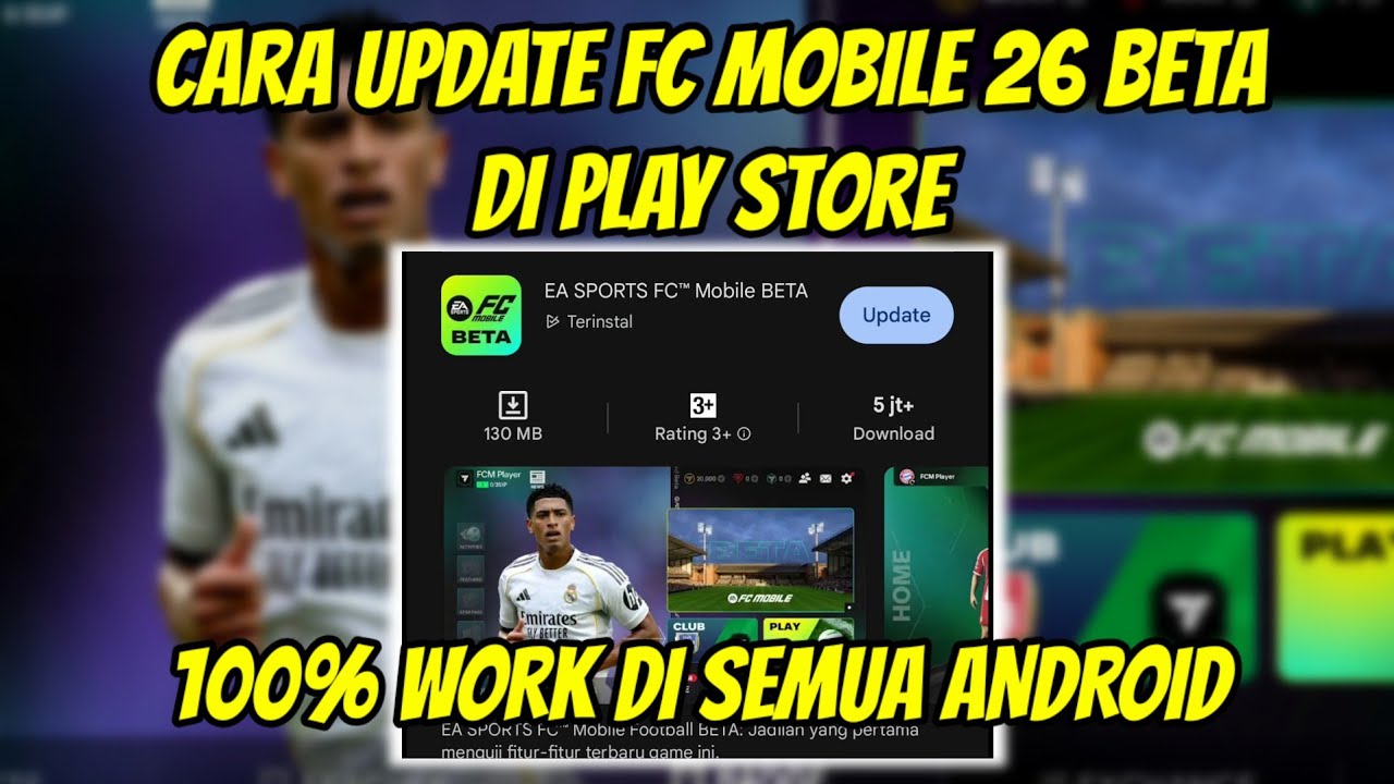 CARA UPDATE FC BETA DI PLAY STORE | CARA DOWNLOAD FC MOBILE BETA - YouTube