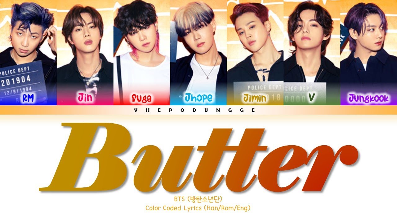 BTS (방탄소년단) 'Butter' || Color Coded Lyrics (Han/Rom/Eng) - YouTube