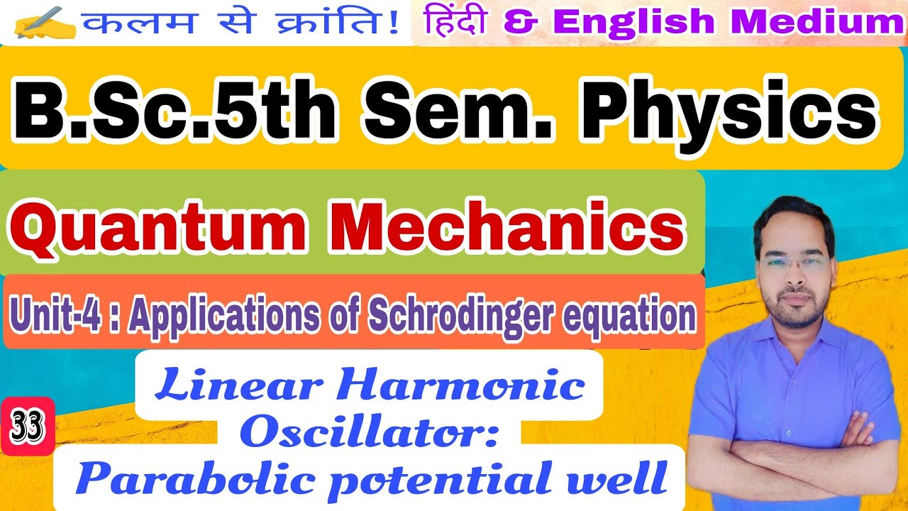 Quantum Mechanics|Lec-33|B.Sc. 5th Sem. Physics|by Navneet Gautam - YouTube