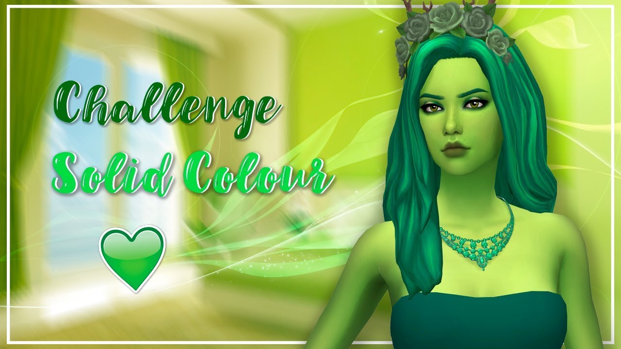 [TS4] Challenge: Сим одного цвета || Green - YouTube