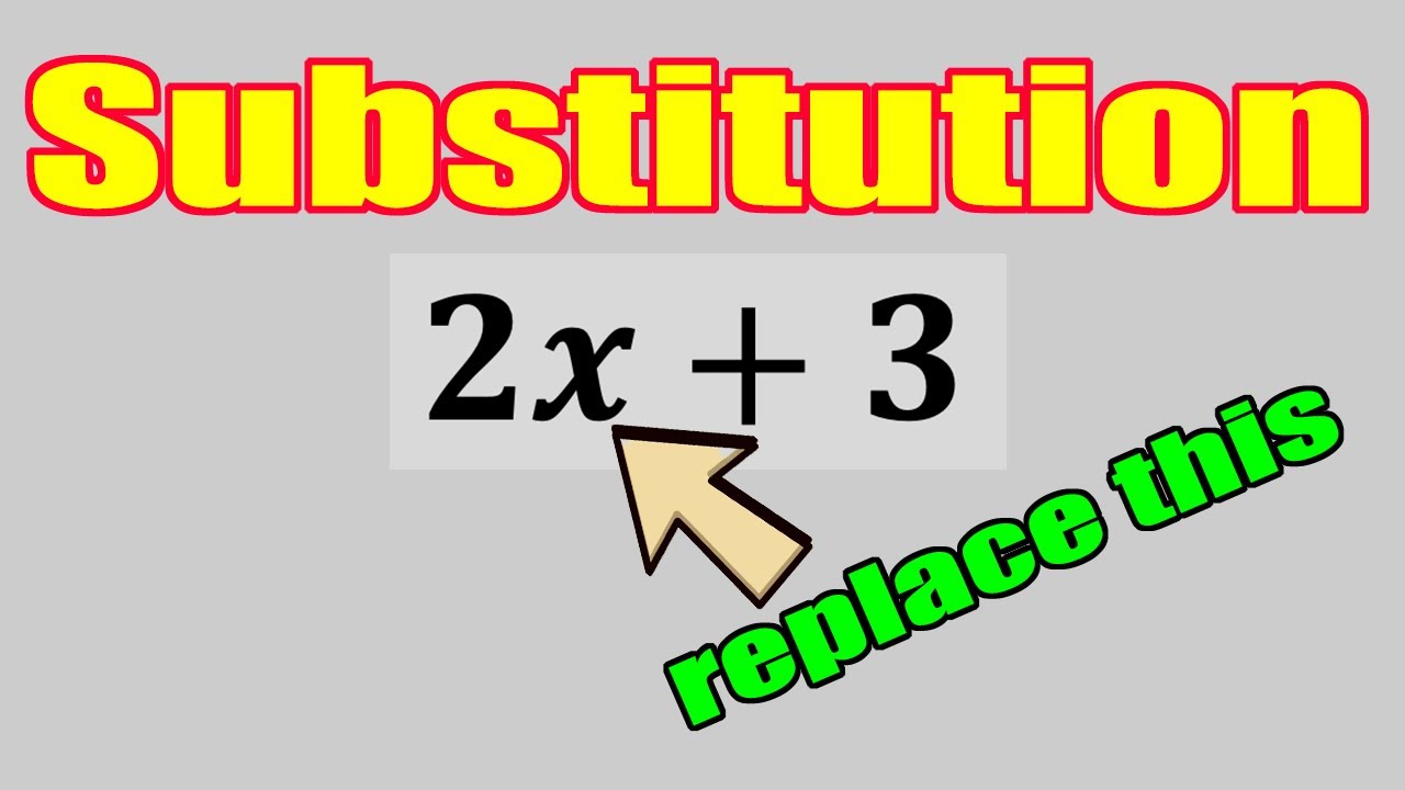 How to Substitute into Formulae or Expressions #substitute # ...