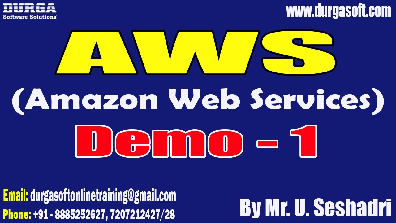 AWS (Amazon Web Services) tutorials || Demo - 1 || by Mr. U. Seshadri On 06-06-2024 @8:30PM IST ...