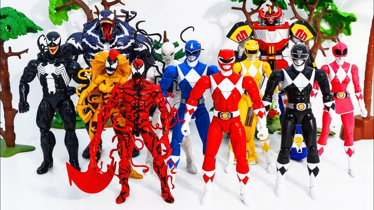 VENOM Appears!!! Power Rangers MIGHTY MORPHIN vs Venom Villains Army ...