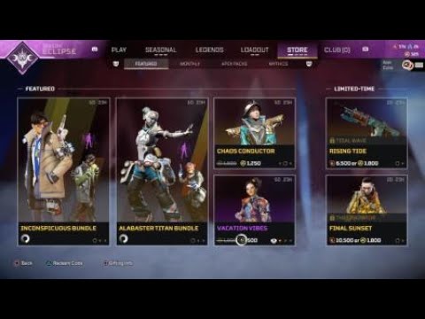 New Apex legends store final sunset wraith skin returns - YouTube