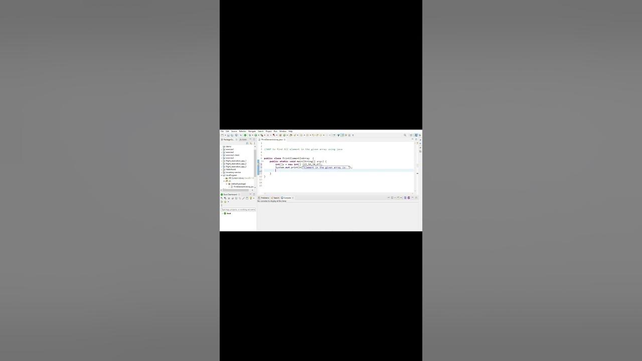 Java Program to find All element in he given array - YouTube