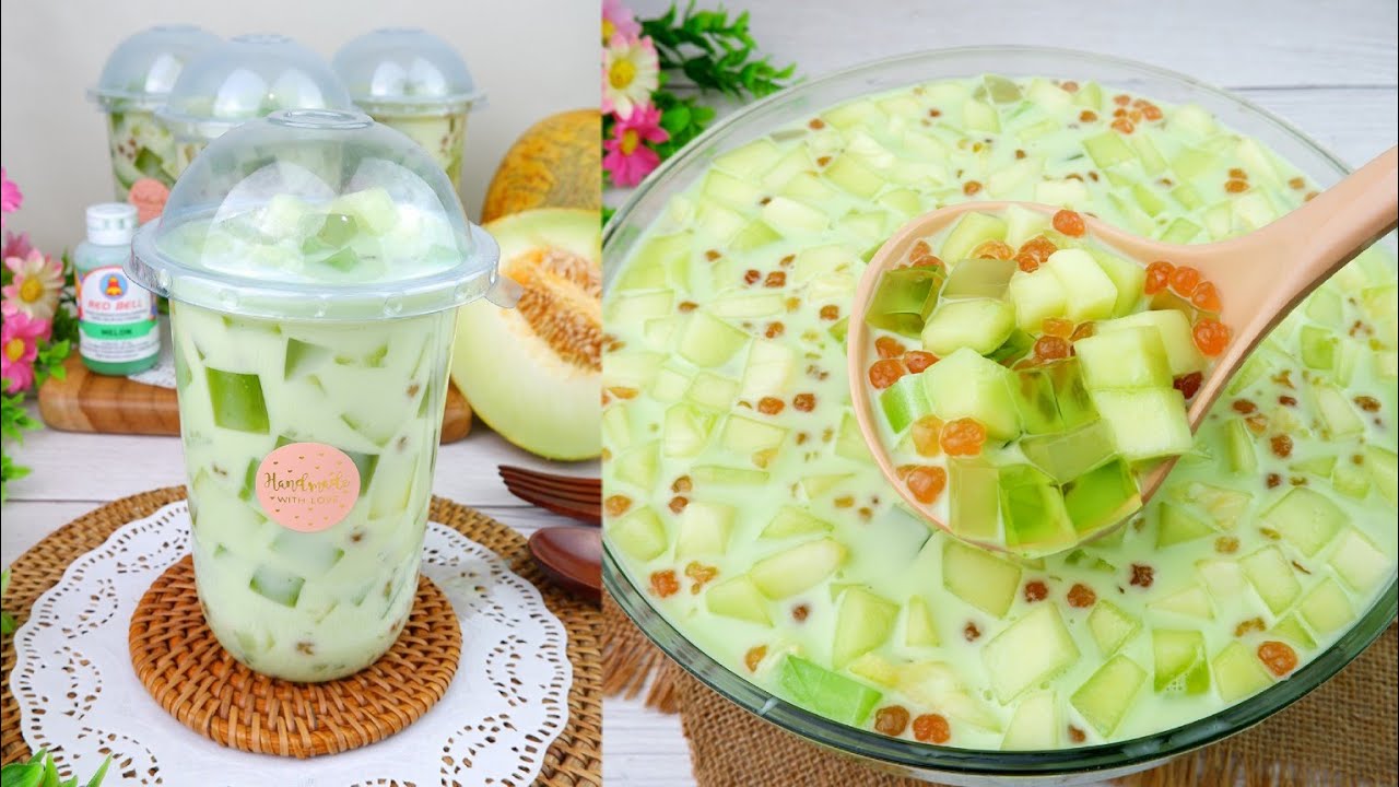 Es Melon Jelly Susu | Ide takjil buka puasa yang enak seger dan creamy - YouTube
