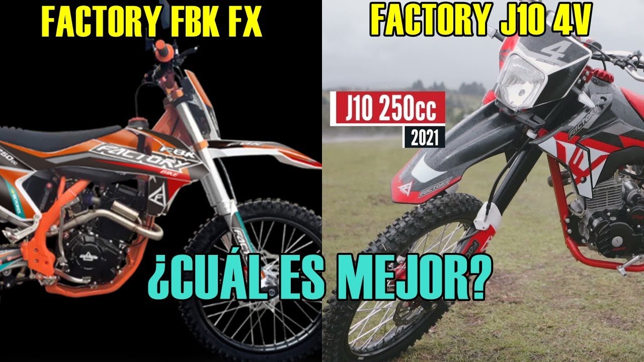 FACTORY FBK FX 250 vs FACTORY J10 4V || ¿CUÁL ES MEJOR? || ECUARIDERS ...