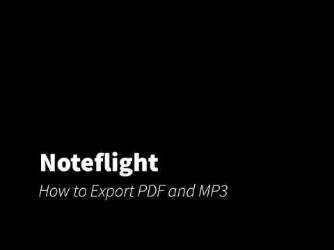 Noteflight Export PDF MP3 Tutorial - YouTube