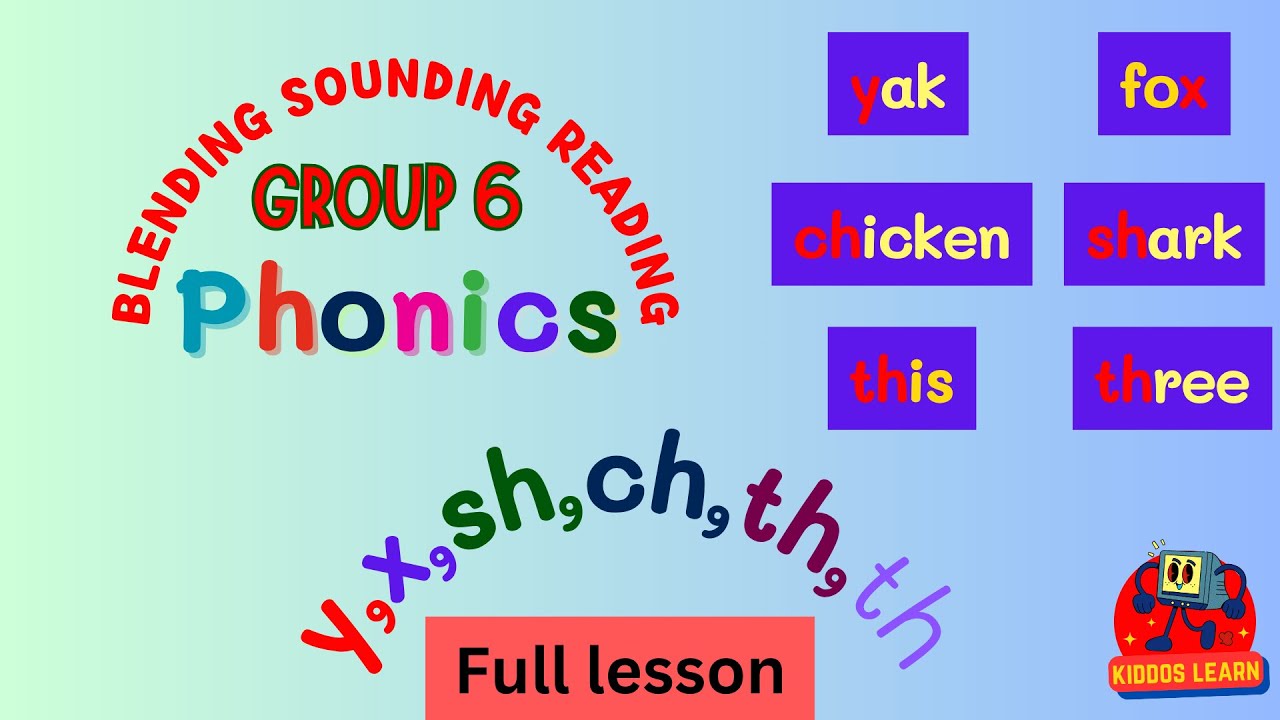 Jolly Phonics Group 6 Blending Words | Early Reading Fun for Kids! # ...