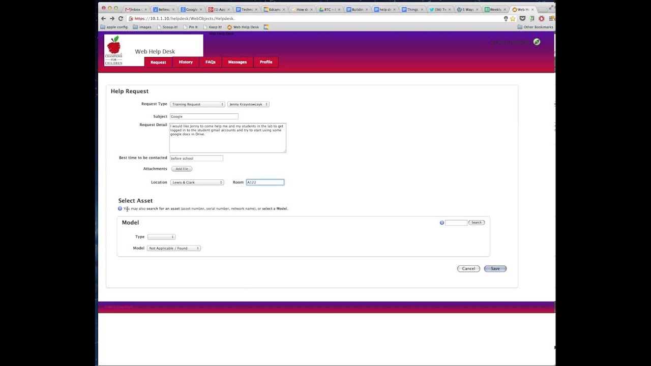 How to create a ticket in the Help Desk - YouTube