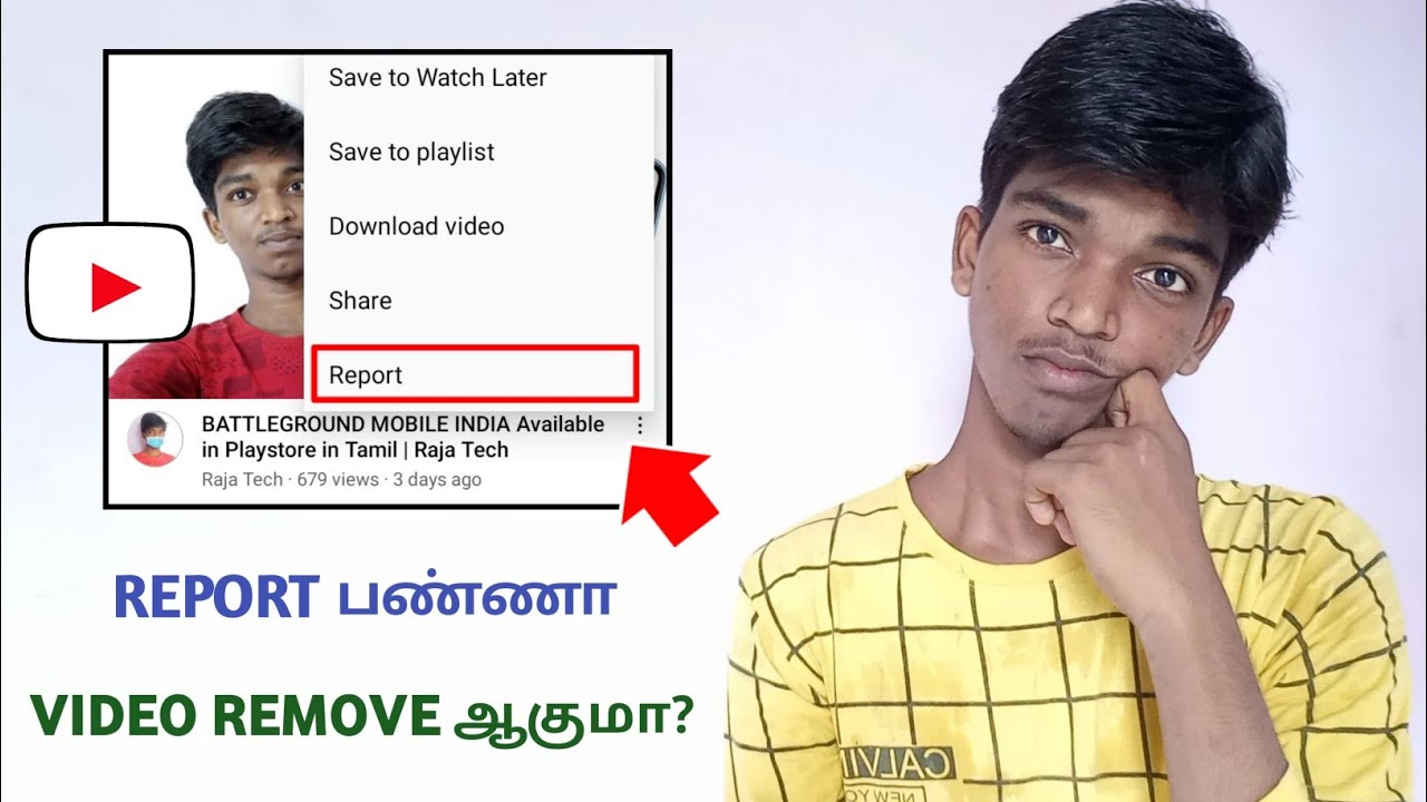 YouTube Report (Flag) Explain in Tamil | Raja Tech - YouTube