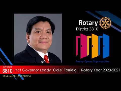 District Governor's Leody "Odie" Tarriela Message - YouTube