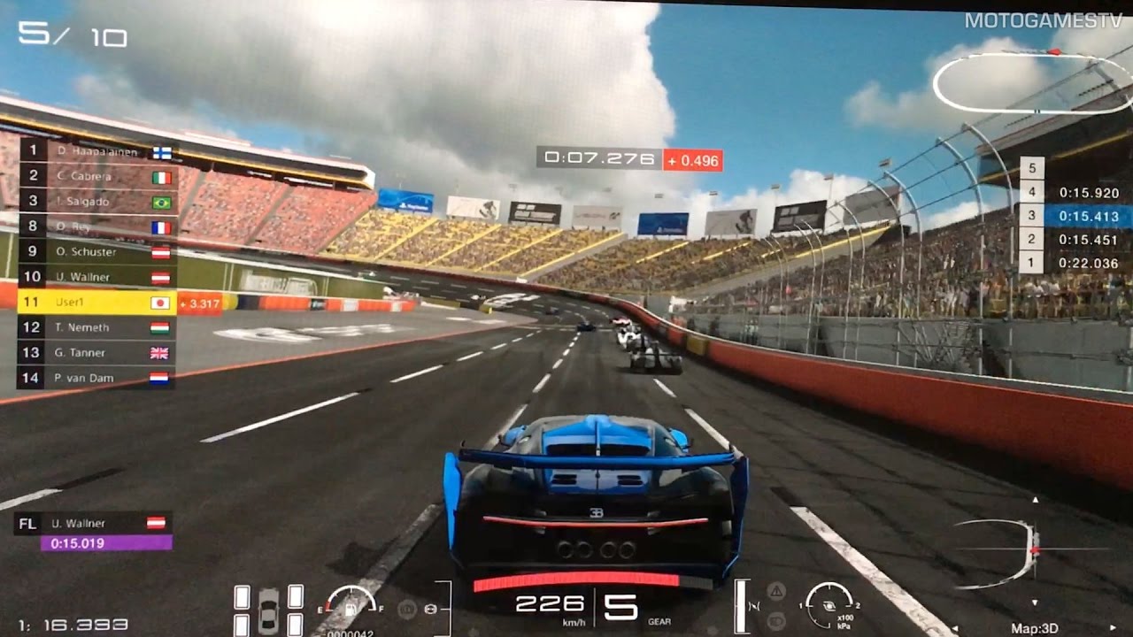 GT Sport - Bugatti Vision GT - Direct Sound Off-Screen Gameplay - YouTube