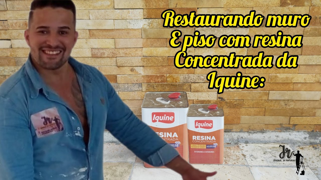 Restaurando muro e piso com resina concentrada da iquine: - YouTube