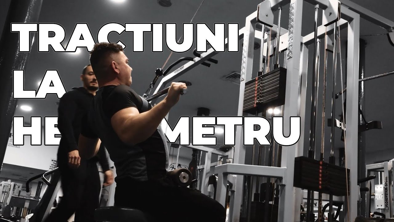 💪 Tractiuni la helcometru cu priza larga | Antrenament spate cu Lucian ...